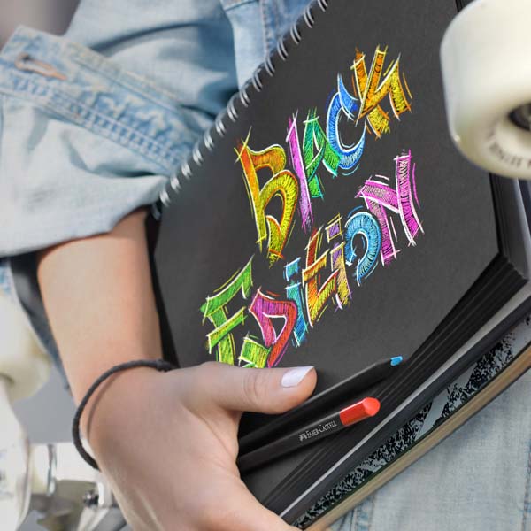 Faber Castell Black Edition Colour Pencils, Assorted Colours - 12 Pack