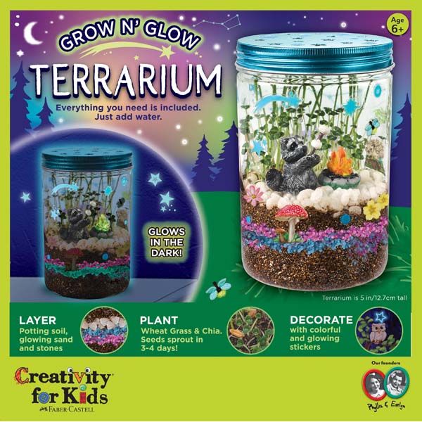 Faber Castell Creativity for Kids Grow and Glow Terrarium Kit