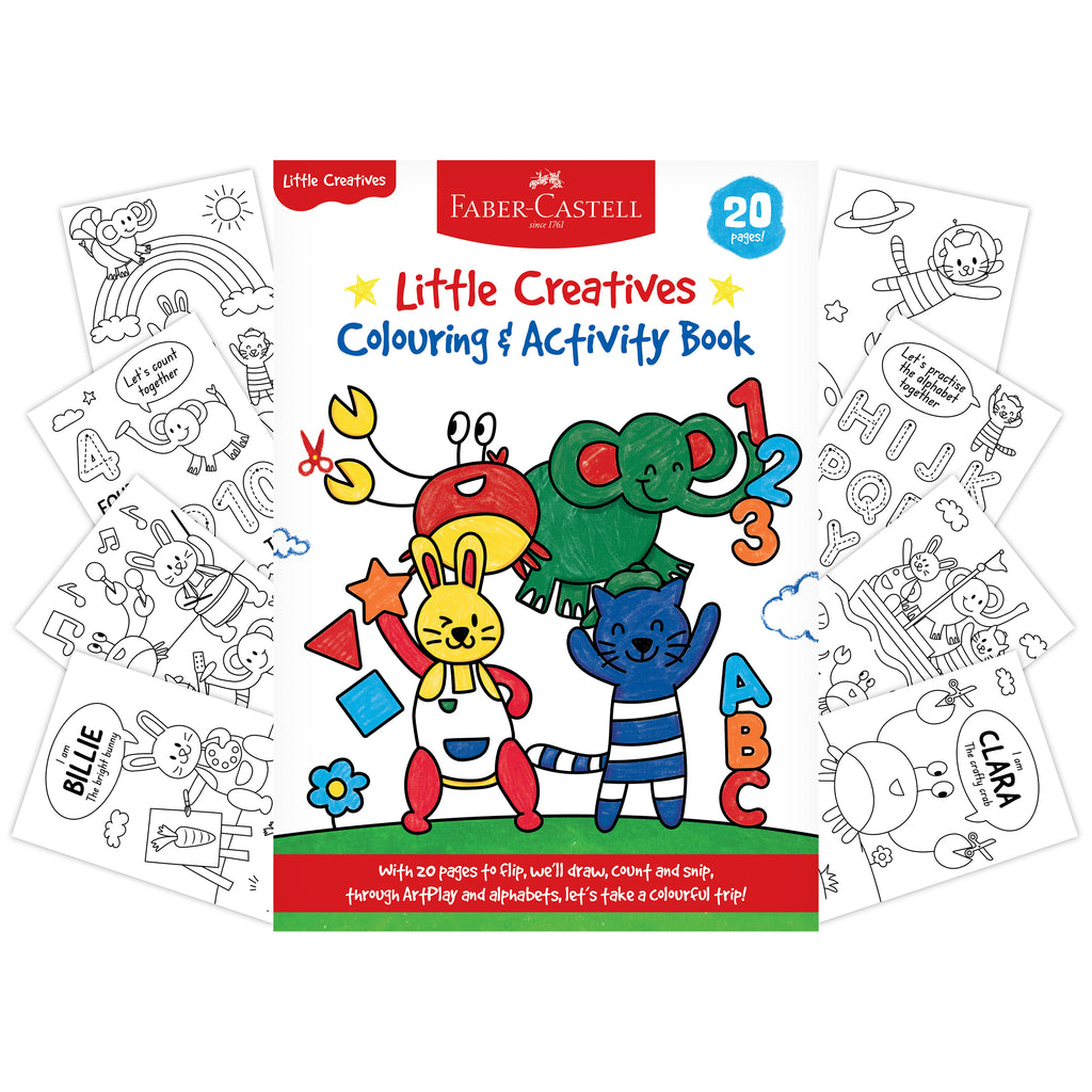 Faber Castell Little Creatives Colouring & Activity Book, 20 Pages