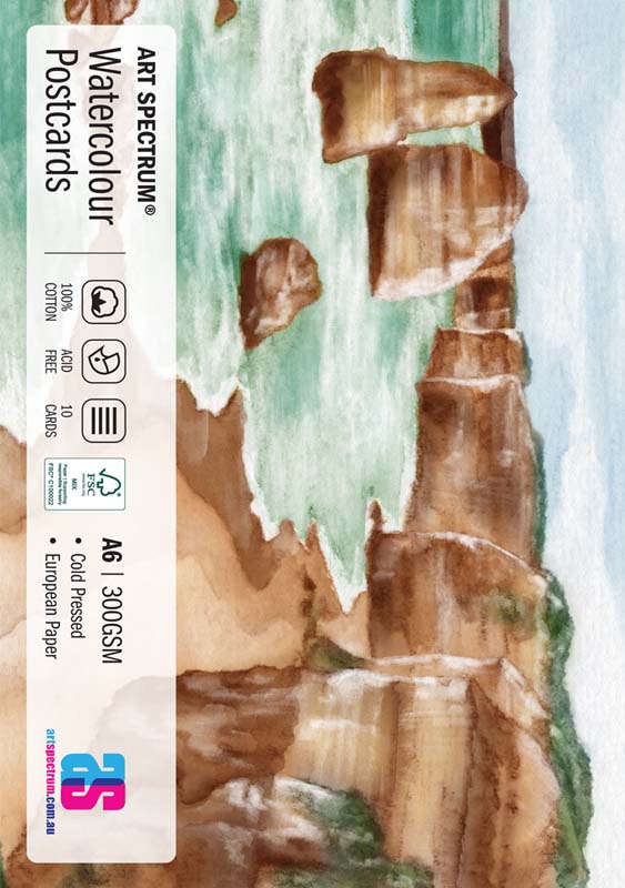 Art Spectrum 100% Cotton Watercolour Postcards, A6 300gsm, 10 cards