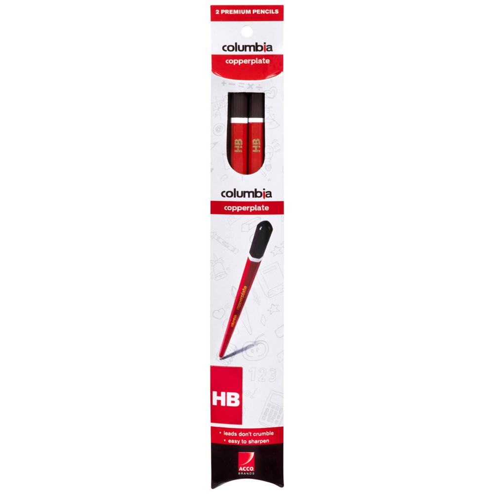 Columbia Copperplate Graphite Pencil HB - 2 Pack