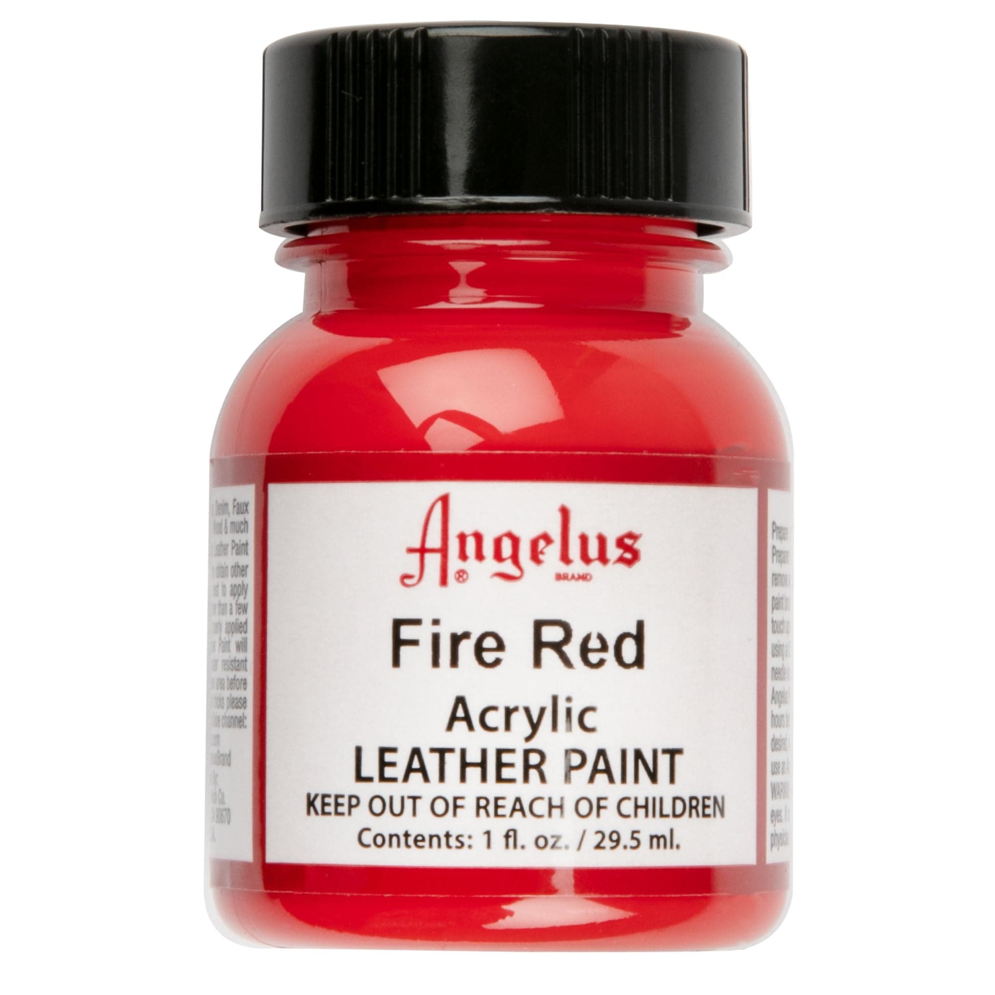 Angelus Acrylic Paint Fire Red #185 29Ml Use On Leather, Vinyl Or Fabr
