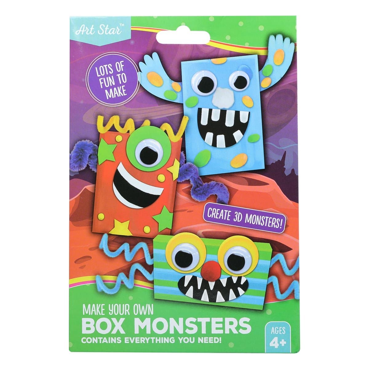 Art Star Make Your Own 3D Box Monsters Makes 3