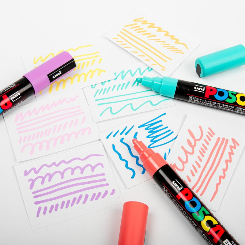 Posca Paint Marker Pen, Medium Point, Set of 7 Natural Color (PC-5M 7C