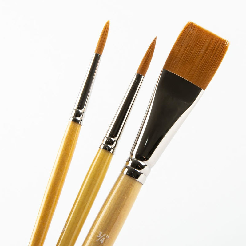 Princeton Snap! Brush Set 3/Pkg Round 4, Round 6, Stroke 3/4"