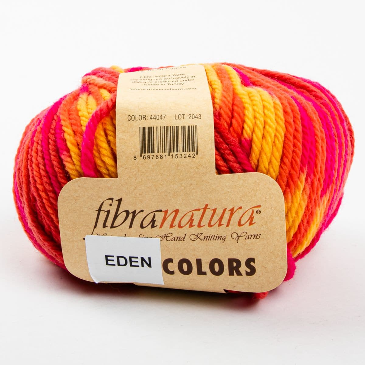 Eden Colours 100G Grams 100% Superwash Wool col: 44047 Pink Orange Mul