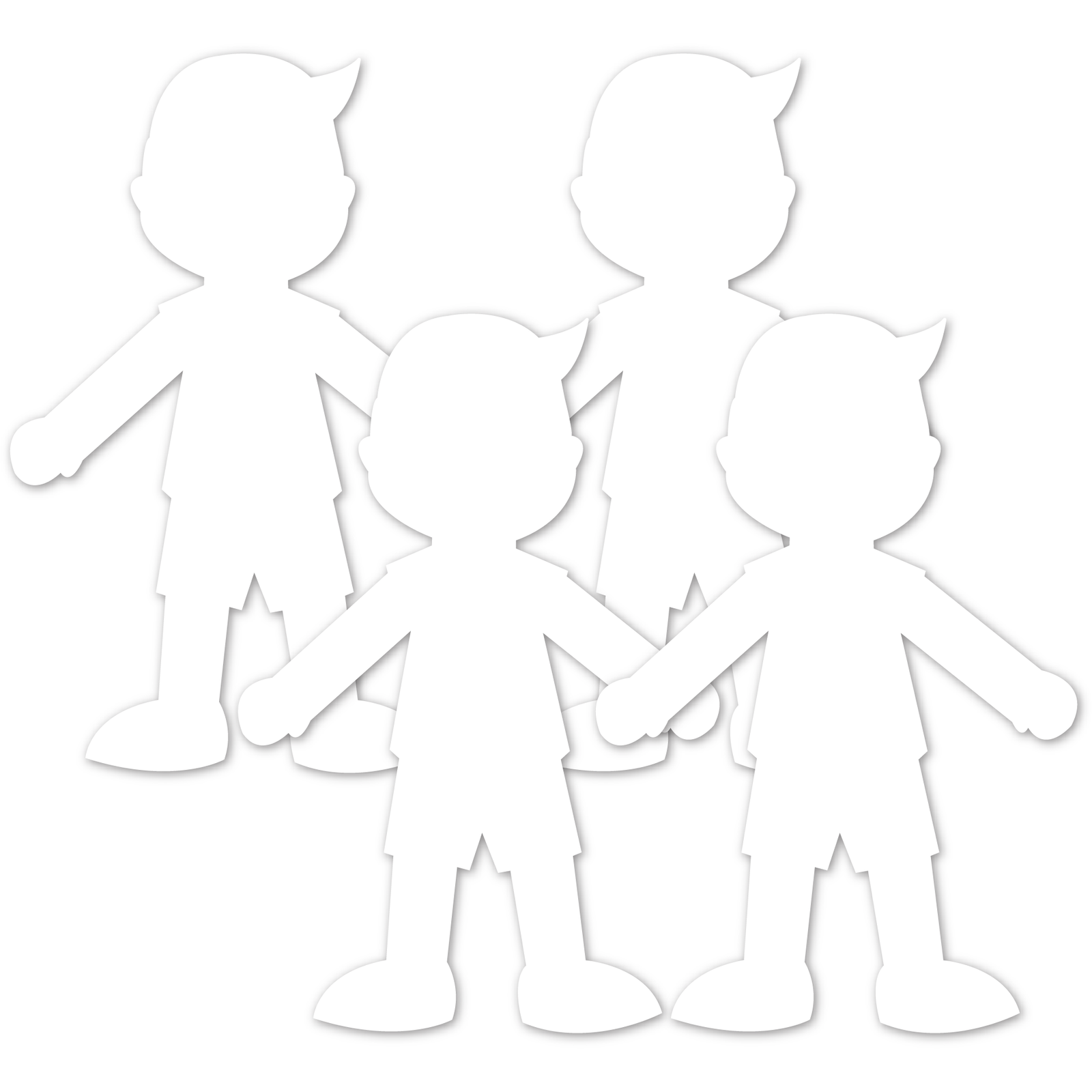 Teacher's Choice Boy Paper Cut Outs 25 Pieces