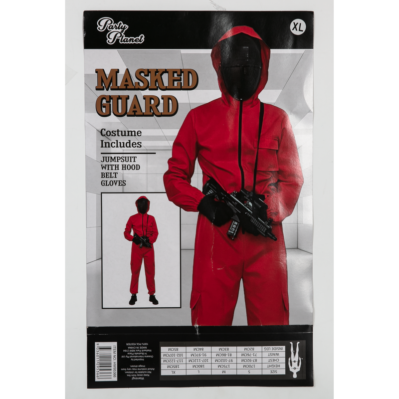 Halloween Masked Guard Costume-Large