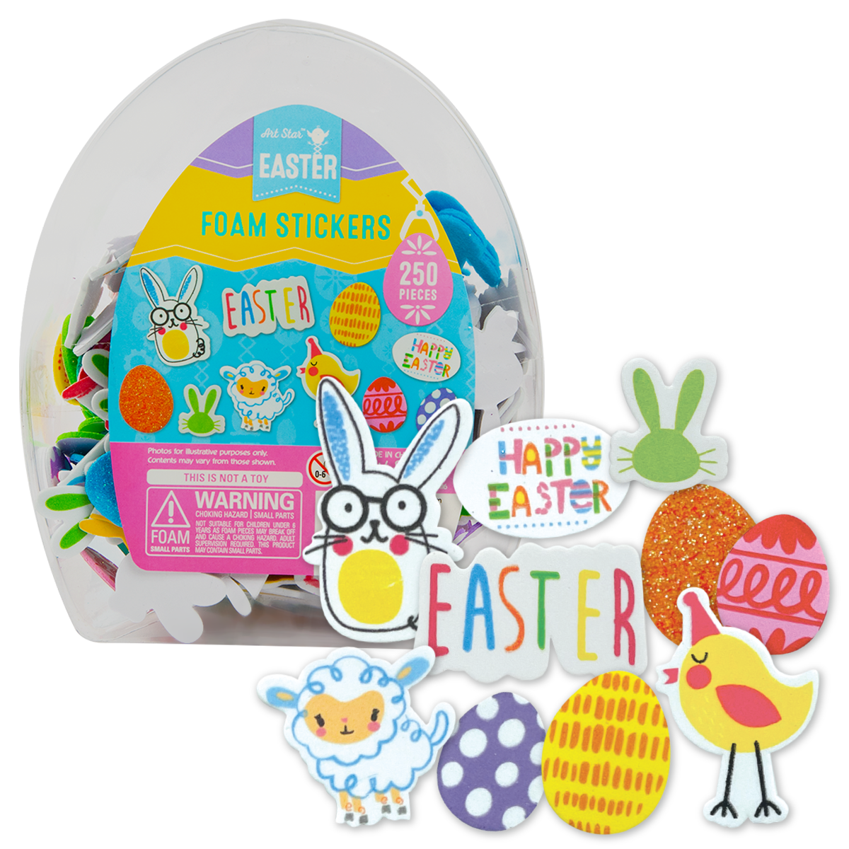 Art Star Easter Bumper EVA Foam Sticker Assortment Over 250pc
