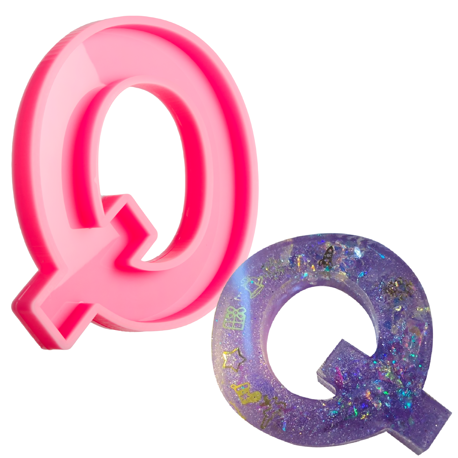 Urban Crafter - Large Alphabet Silicone Mould - Q -Height:15.2cm