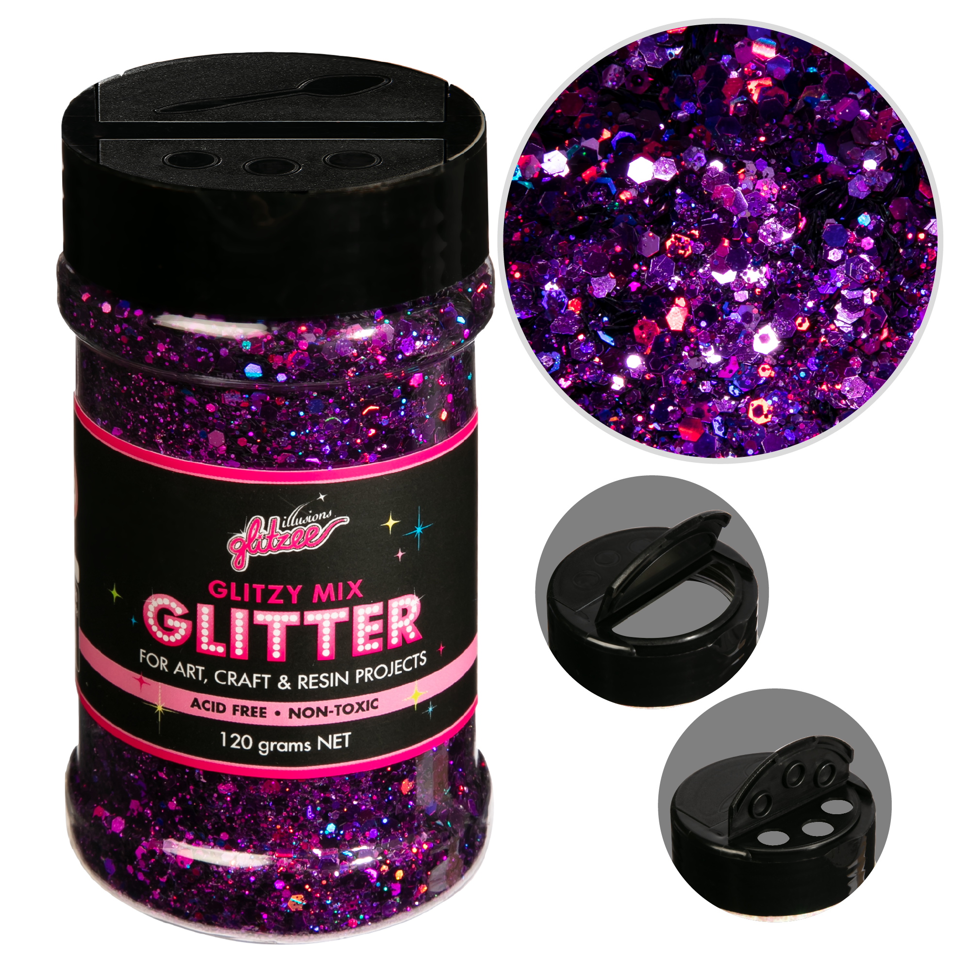 Illusions Glitzy Mix Specialty Glitter-Grape (113g)