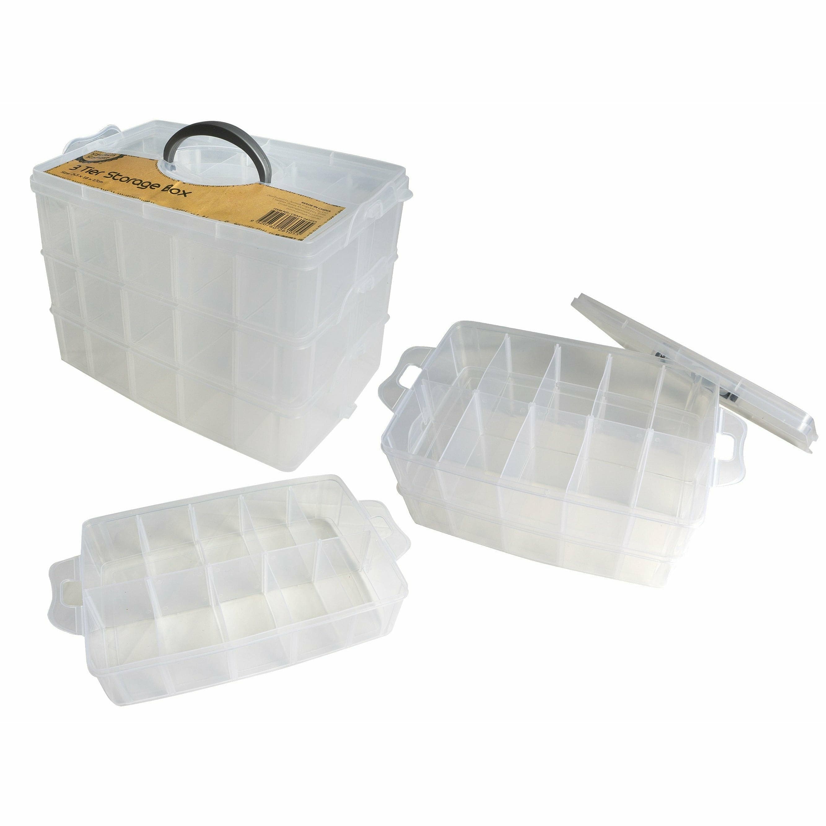 Krafters Korner Storage Large 3 Tier Snap Box